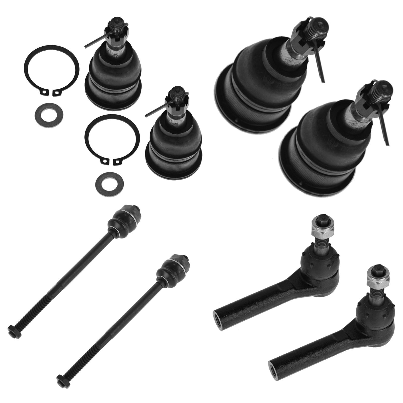TRQ Upper Lower Ball Joint Inner Outer Tie Rod of 8 for Chevy GMC ...