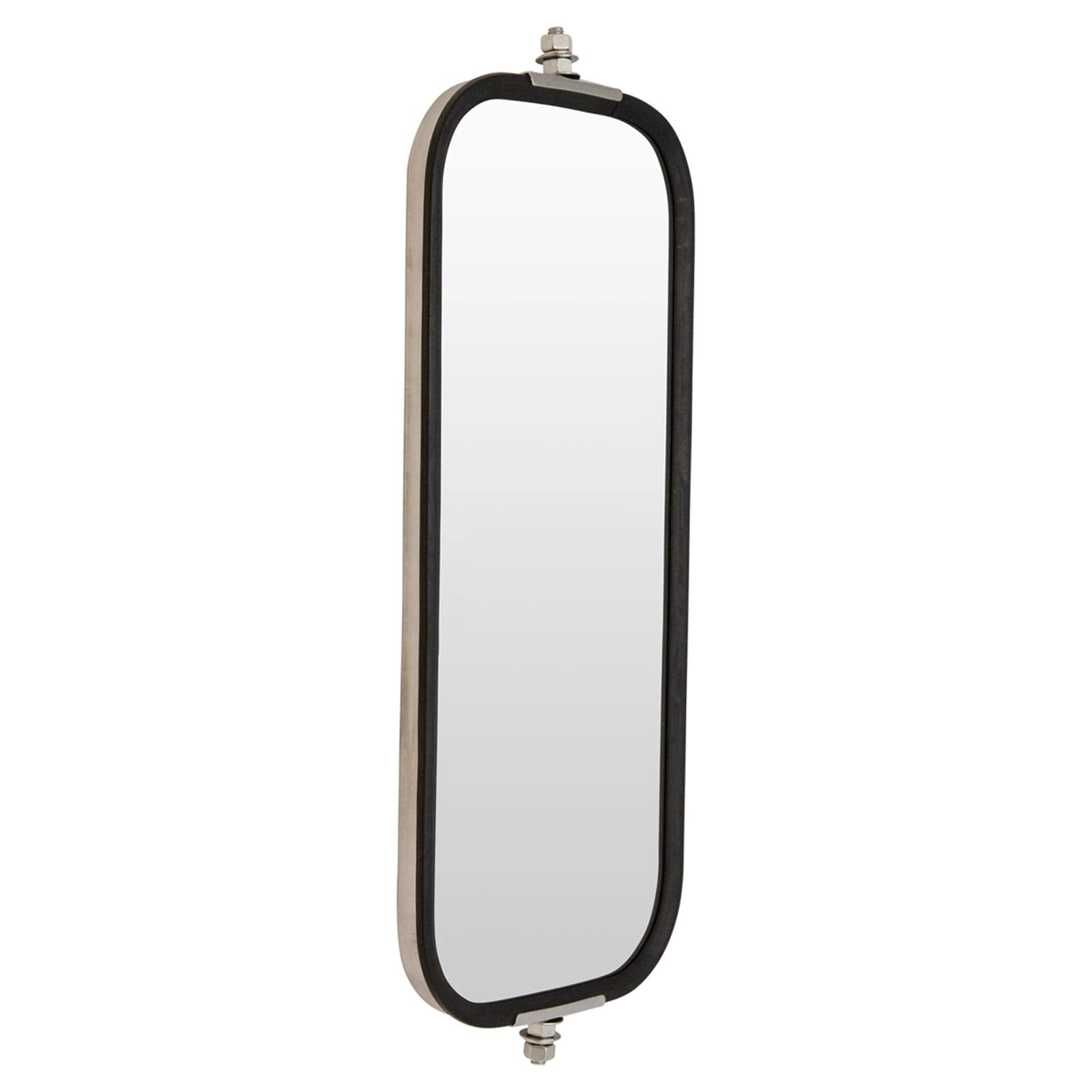 TRQ West Coast Mirror Ribbed Back 16x7 Stainless Steel LH or RH for HD ...
