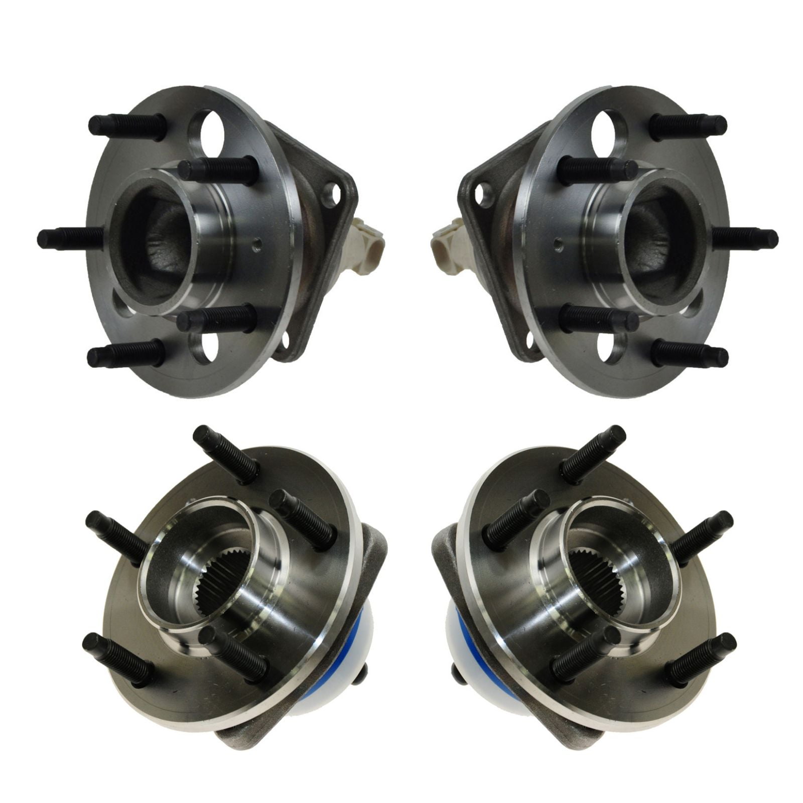 TRQ Wheel Bearing & Hub Front & Rear Kit of 4 for Buick Chevy Pontiac ...