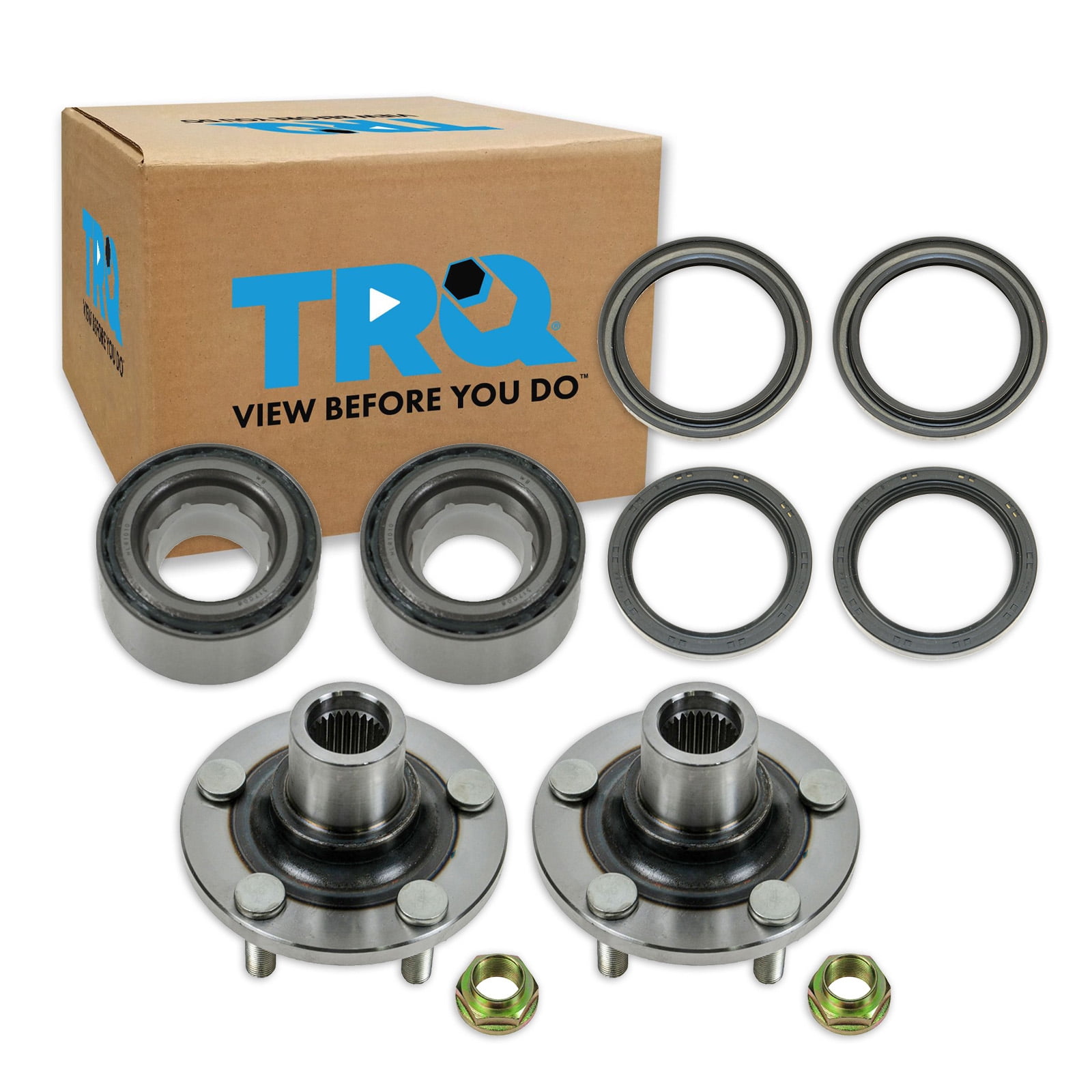 TRQ Wheel Bearing Seal & Hub Front LH & RH Kit 8 Piece for Subaru ...