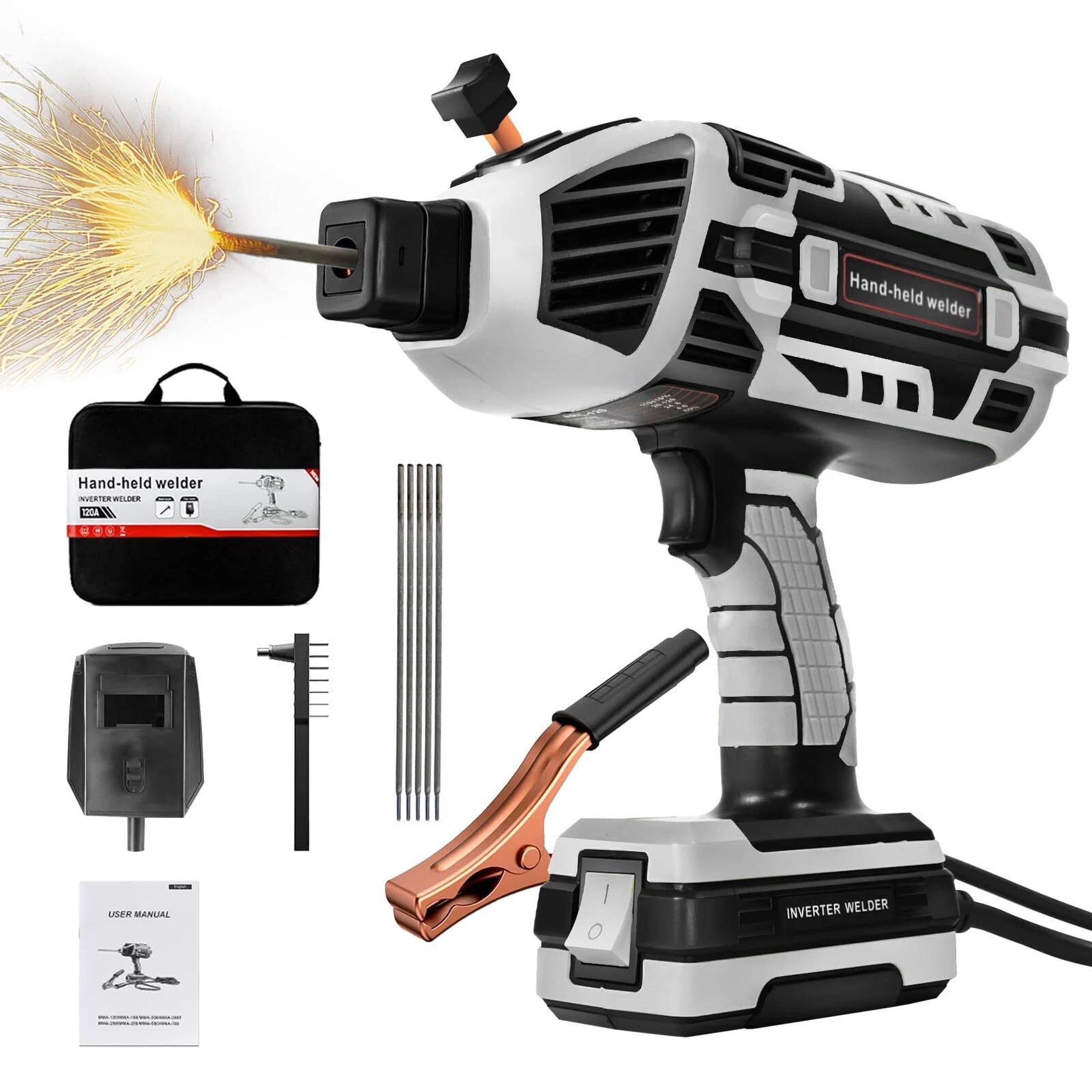 TRQWH 120A Portable Handheld ARC Welder Kit, 110V Stick Welding Machine ...