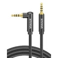 VANAUX TRRS 90 Degree 3.5mm AUX Cable, 10FT 4-Pole Male to Male Auxiliary Cord, Mic Compatible ...