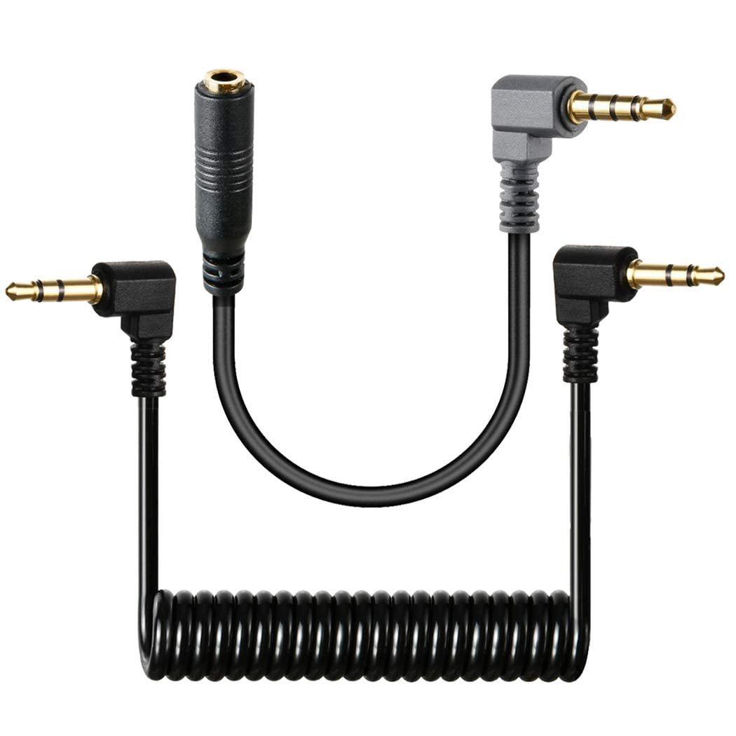 TRS to TRS Adapter 3.5mm and TRS Female to TRRS Male Cable Set rophone ...