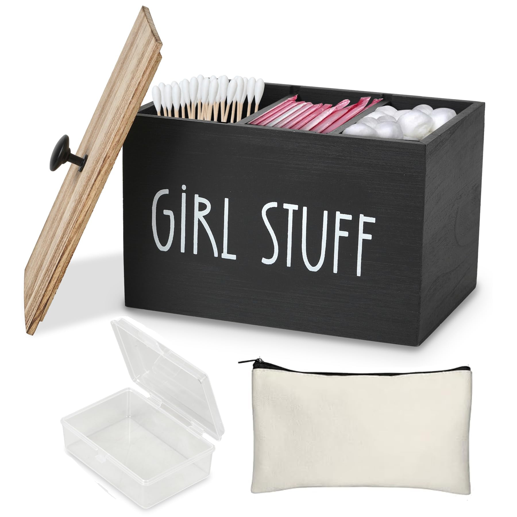 TRSPCWR Tampon Holder for Bathroom, Feminine Product Organizer Pad ...