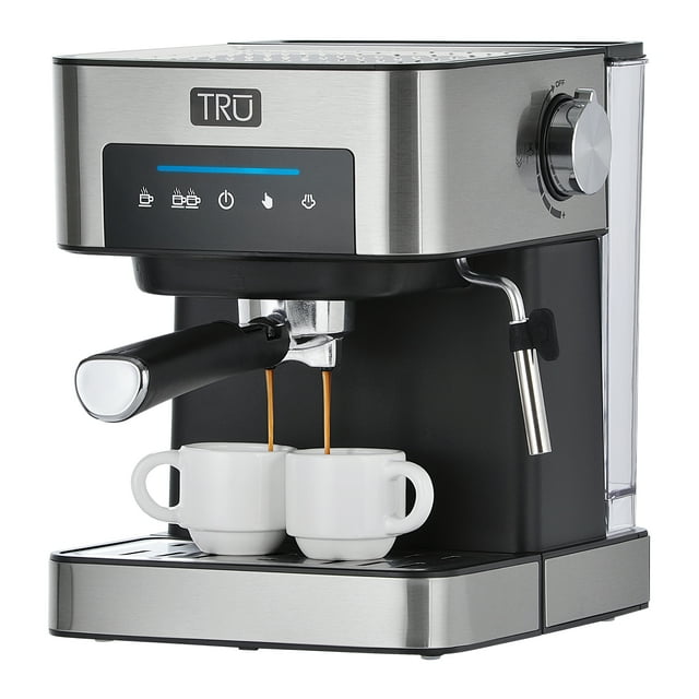 TRU 15-Bar Semi-Automatic Touch Screen Espresso Maker for Coffee and ...