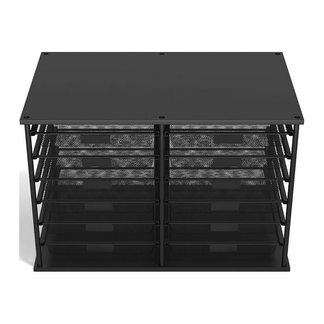 TRU RED Metal Desk Folder Holder, 12-Compartment Wire Mesh Organizer ...