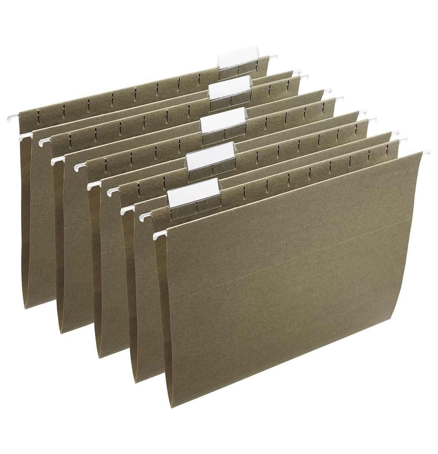 TRU RED 179494 Hanging File Folders 5-Tab Letter Size Standard Green ...