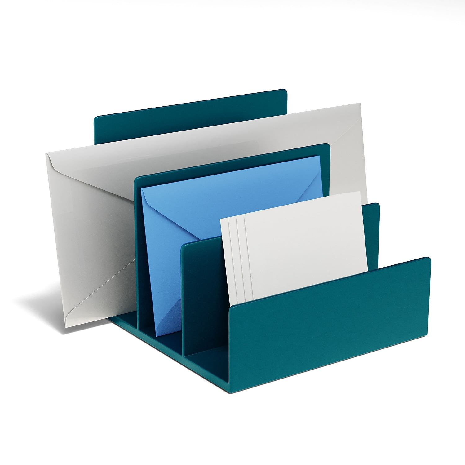 TRU RED 3-Slot Plastic Letter Sorter Teal TR55288 - Walmart.com