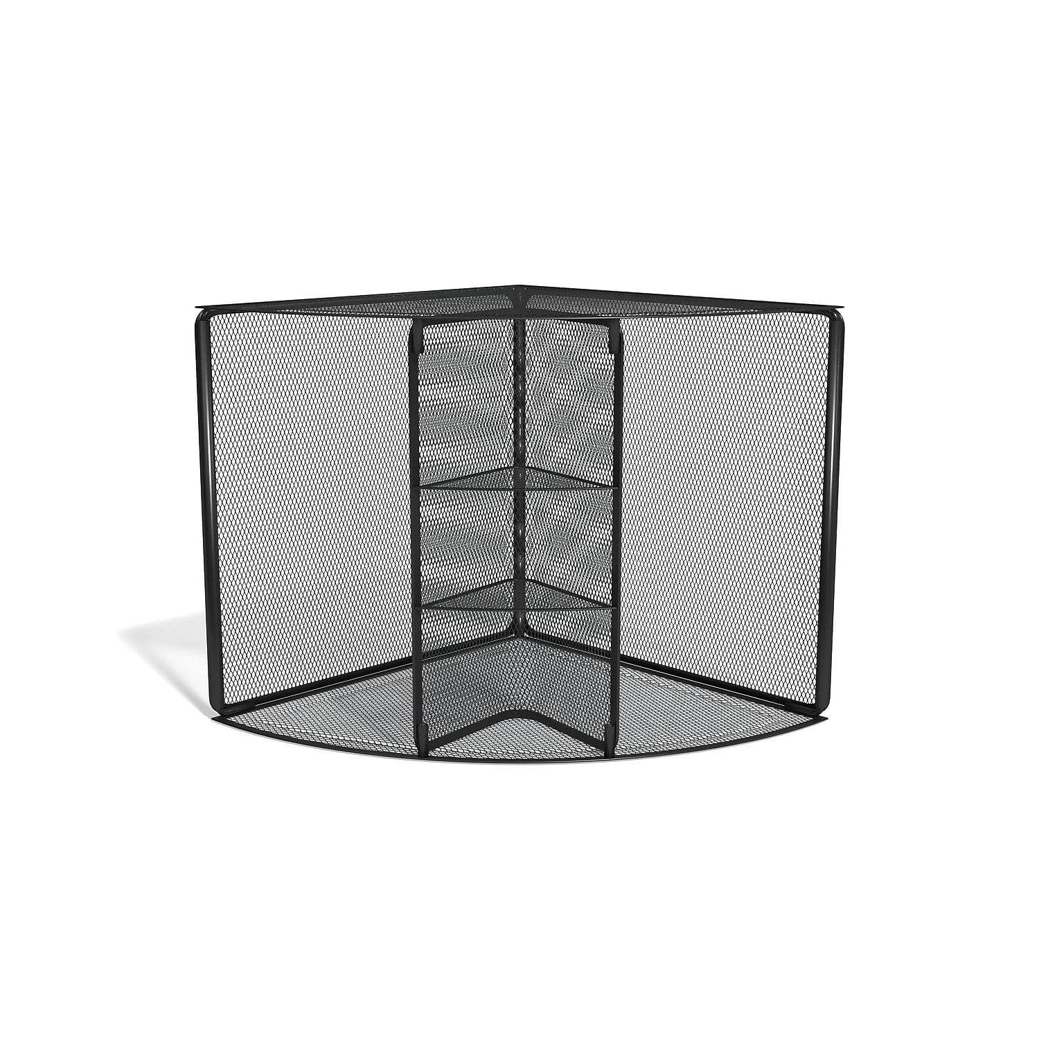 Staples TRU RED 4 Compartment Wire Mesh Corner Organizer Matte Black 2 ...