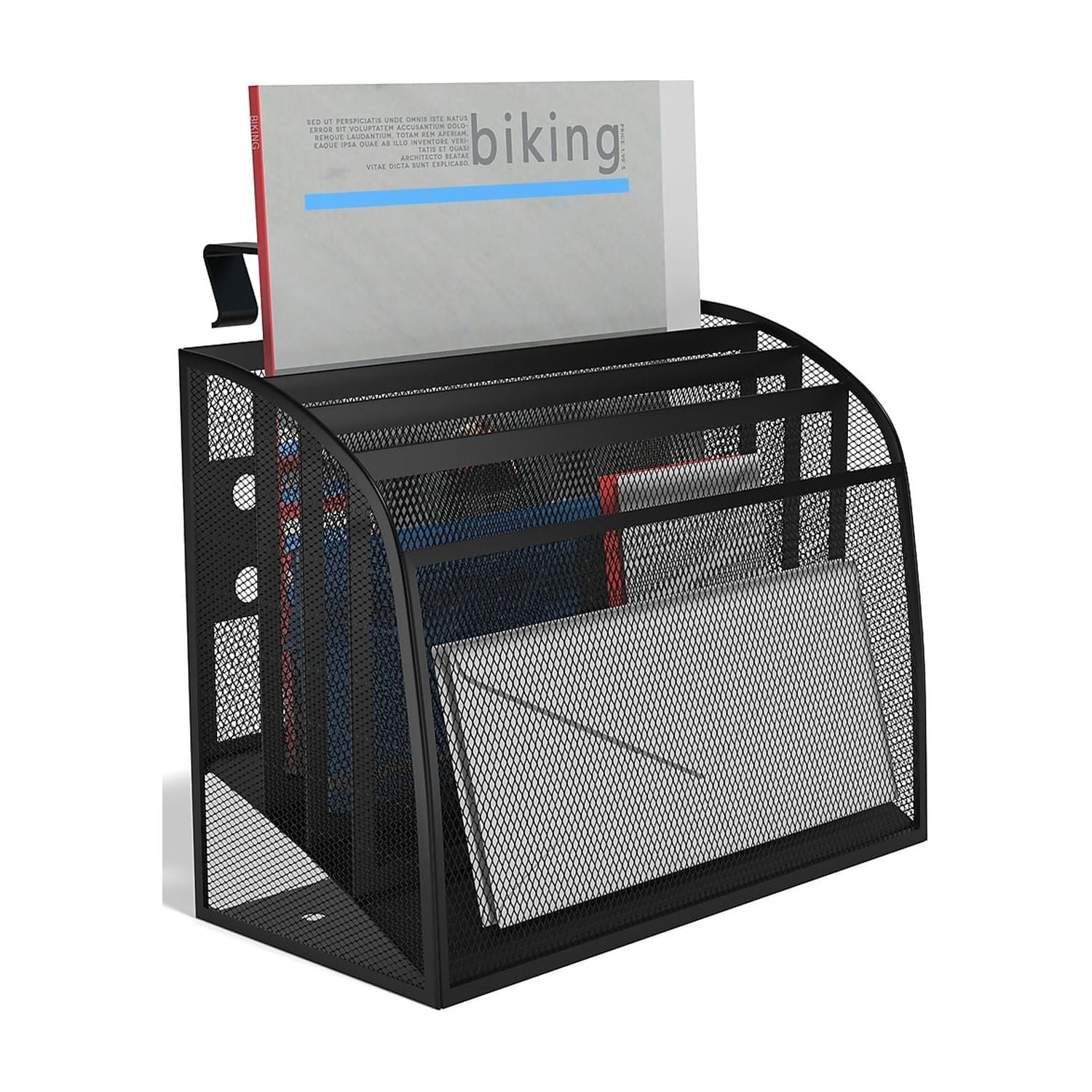 TRU RED 4-Pocket Mesh Letter Wall File Black 2/Pack TR57581-CCVS ...