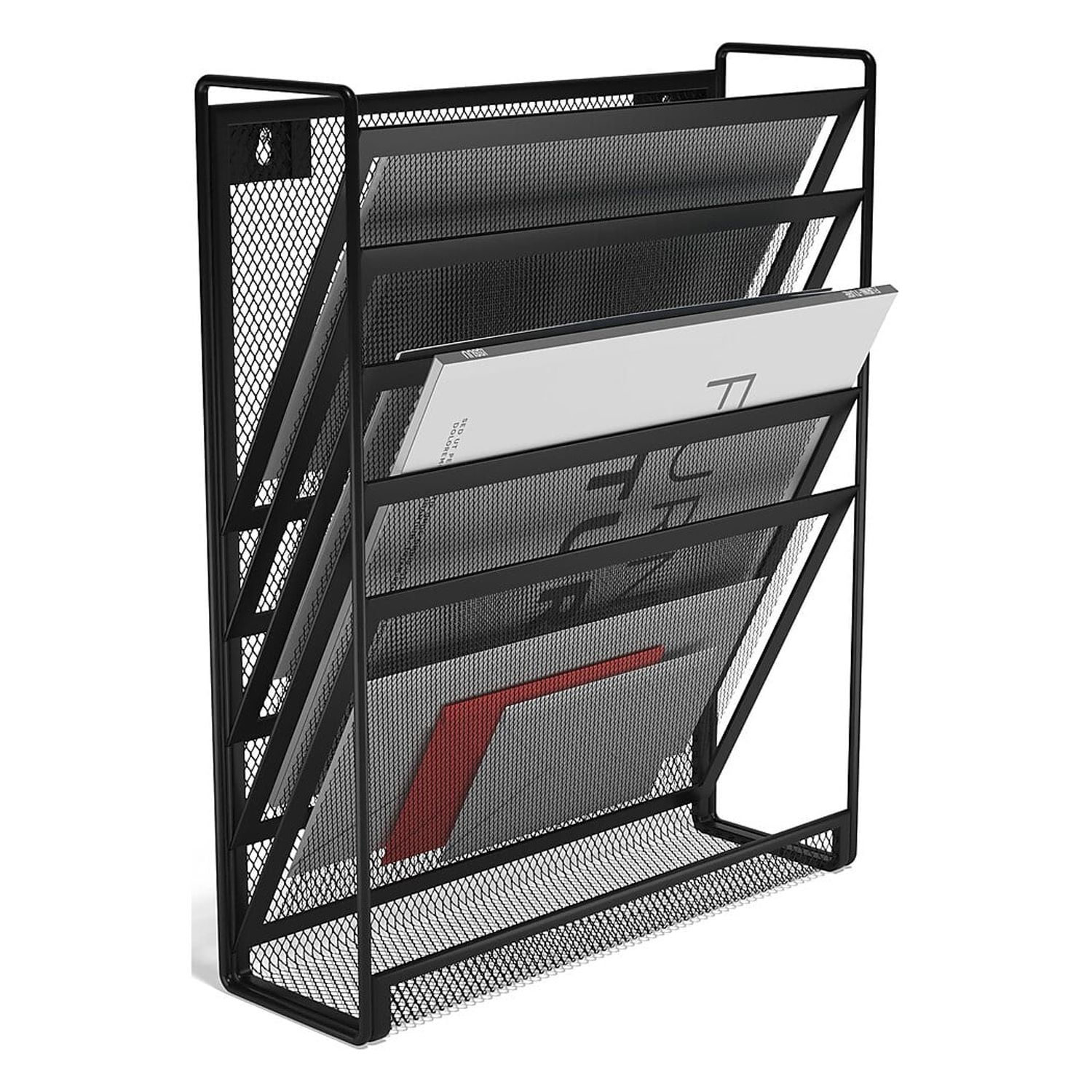 TRU RED 5-Pocket Mesh Letter Wall File Black 2/Pack TR57582-CCVS ...