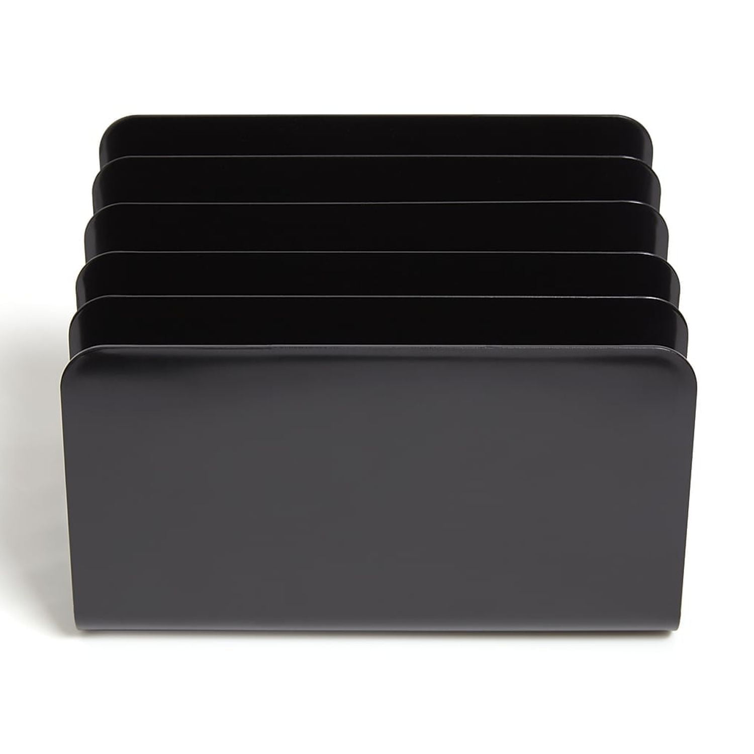 WorkLife Brands TRU RED 5-Slot Plastic Incline Sorter, Black, Letter ...