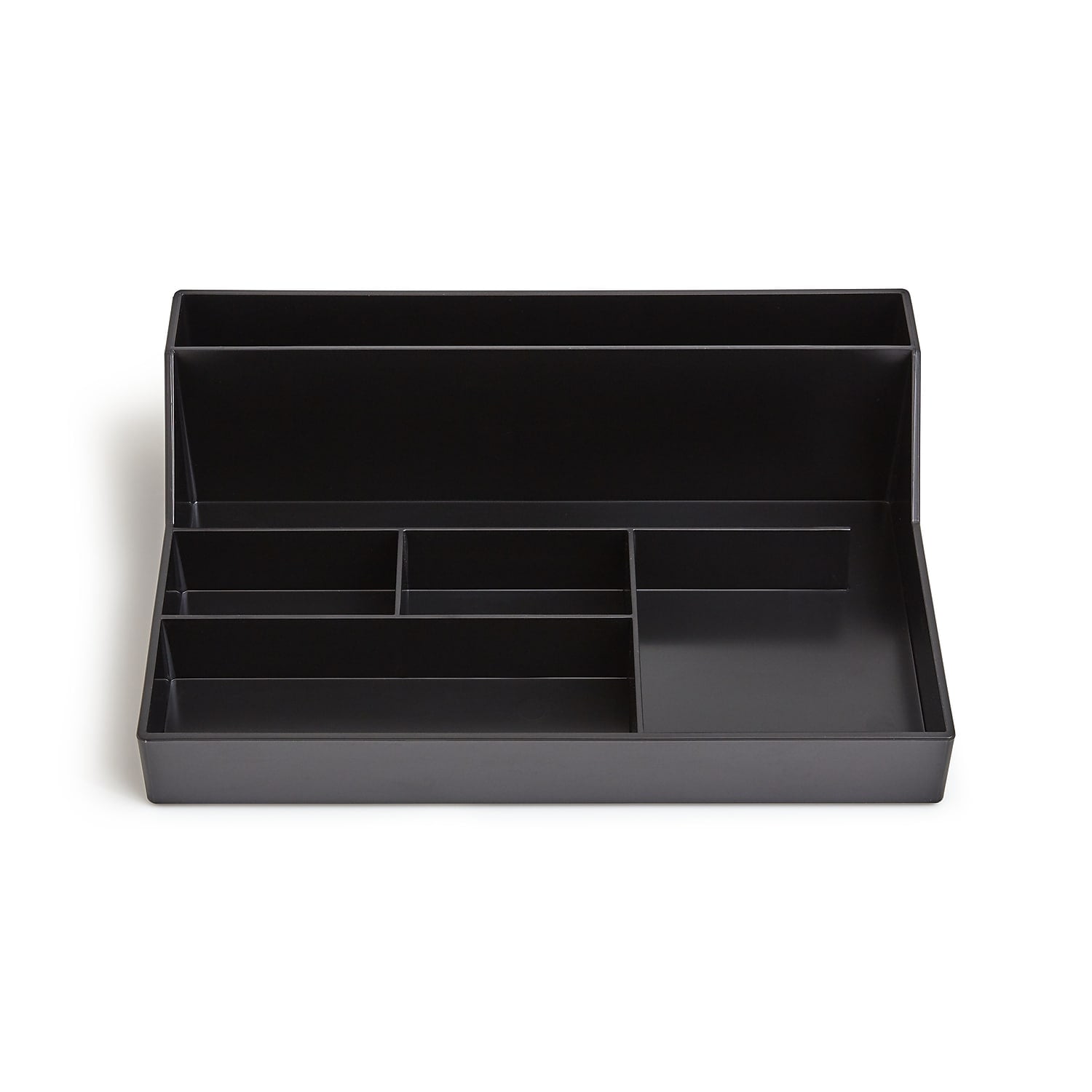 TRU RED 6-Compartment Plastic Desktop Organizer Black 3/Pack TR55259 ...