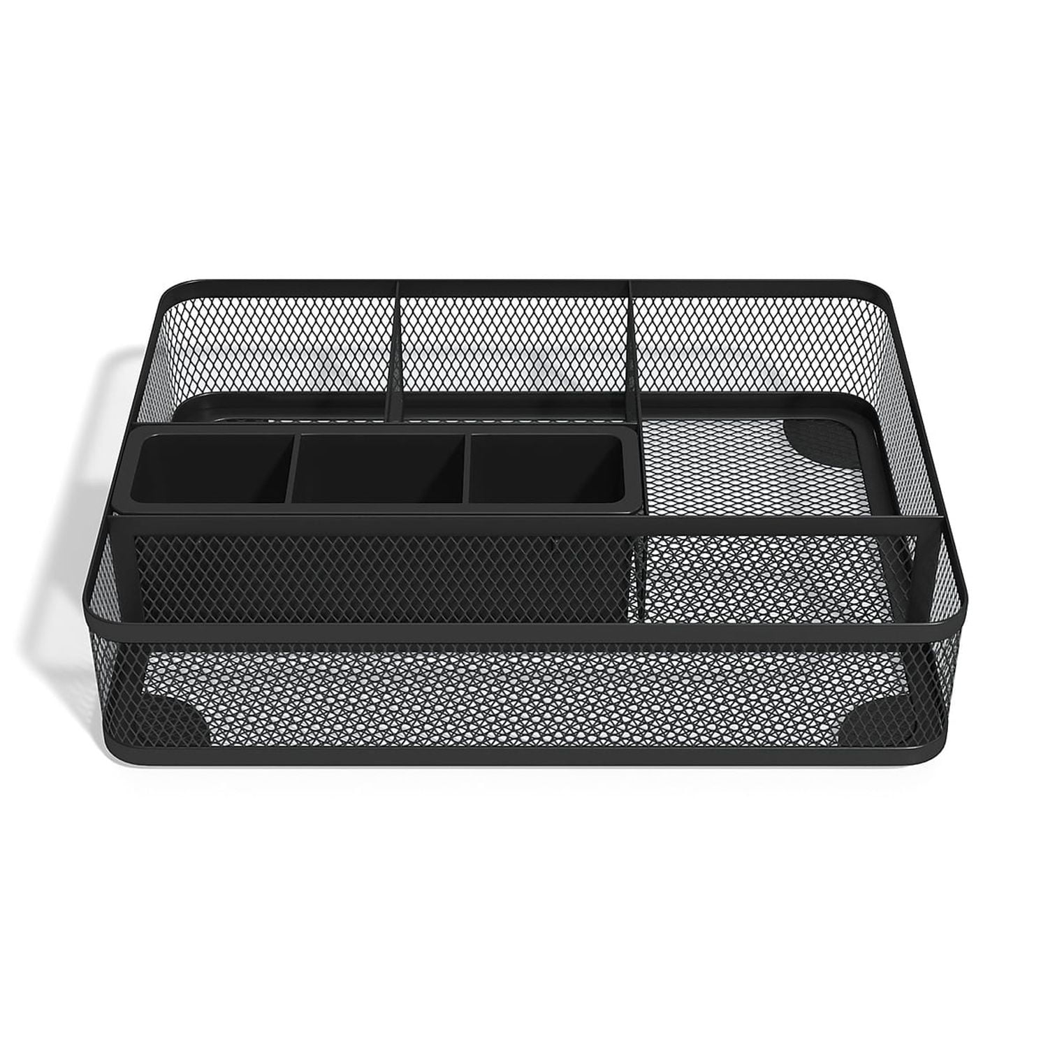 Staples TRU RED 7 Compartment Mesh Drawer Organizer Matte Black TR57544 ...
