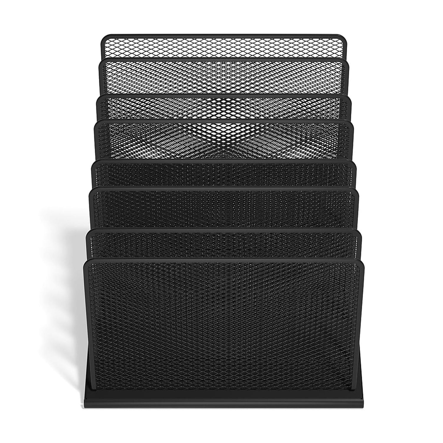 Staples TRU RED 7 Compartment Wire Mesh File Organizer Matte Black 2 ...
