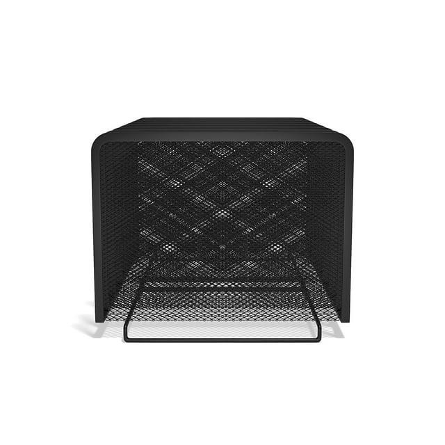 TRU RED 7 Compartment Wire Mesh File Organizer Matte Black 2/Pack ...