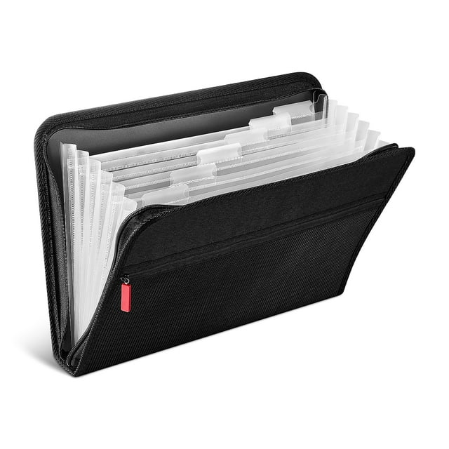 TRU RED Accordion File 7-Pocket Letter Size Black (TR51818) TR51818-US ...