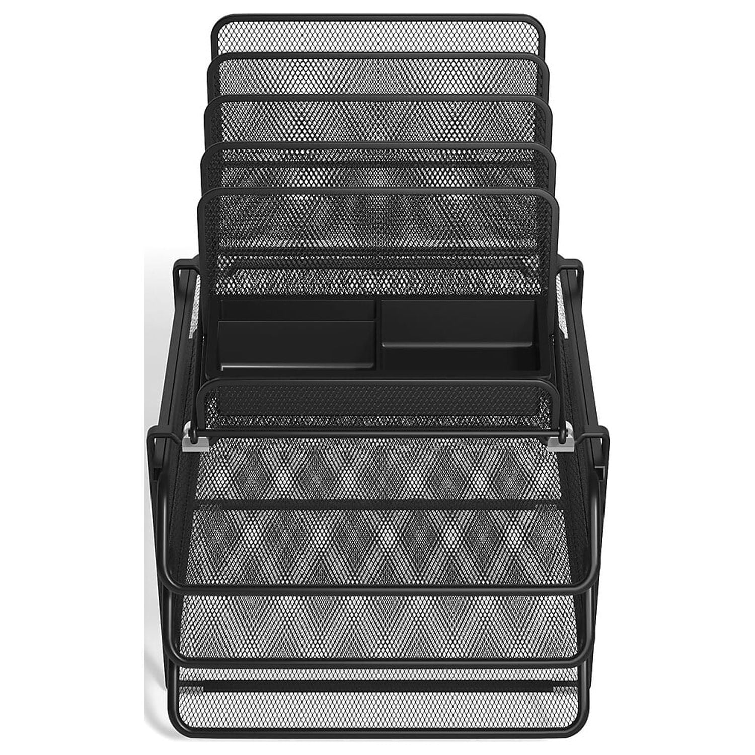 TRU RED All-In-One 10 Compartment Wire Mesh Compartment Storage Matte ...