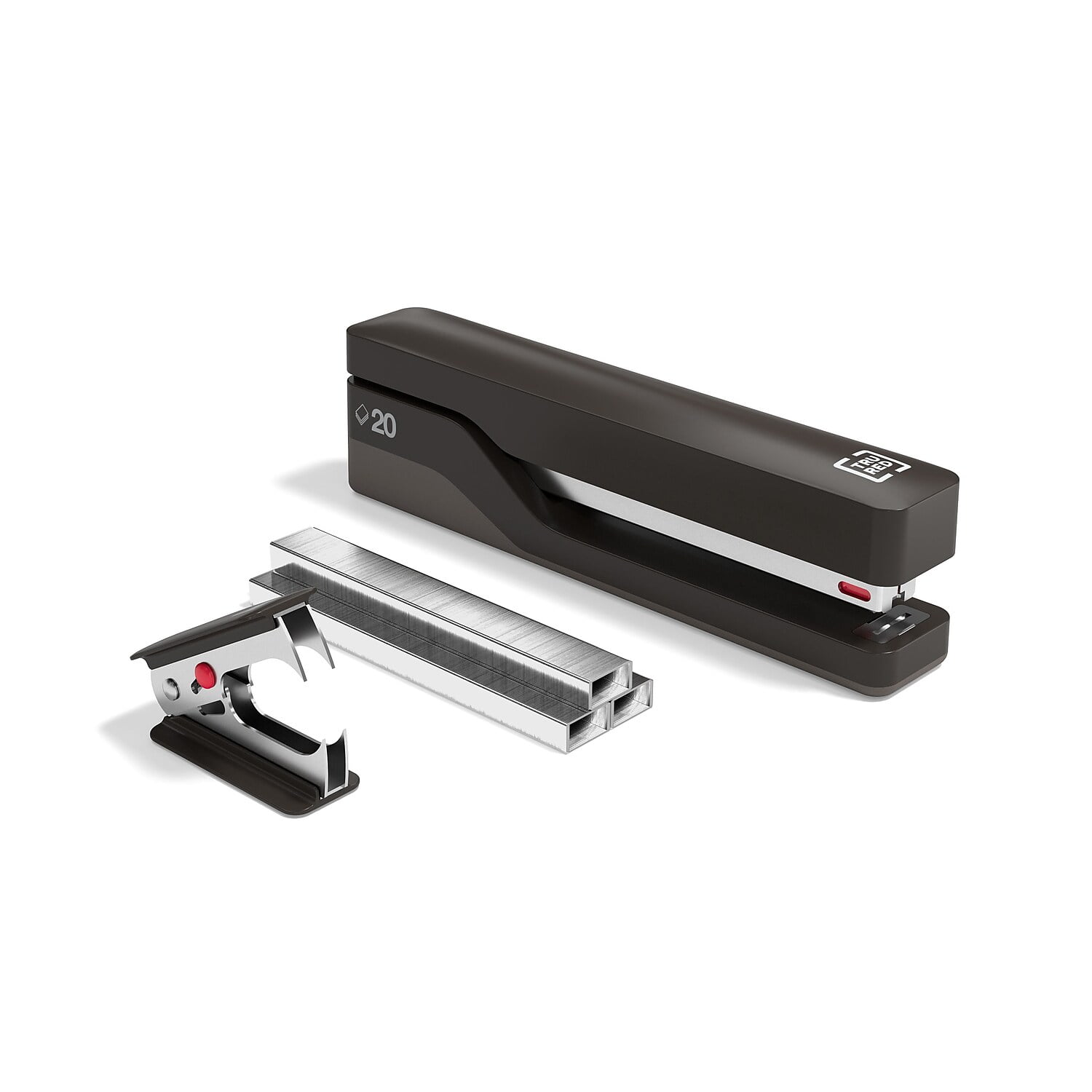 TRU RED Desktop Stapler Kit 20-Sheet Capacity Black TR58081 - Walmart.com
