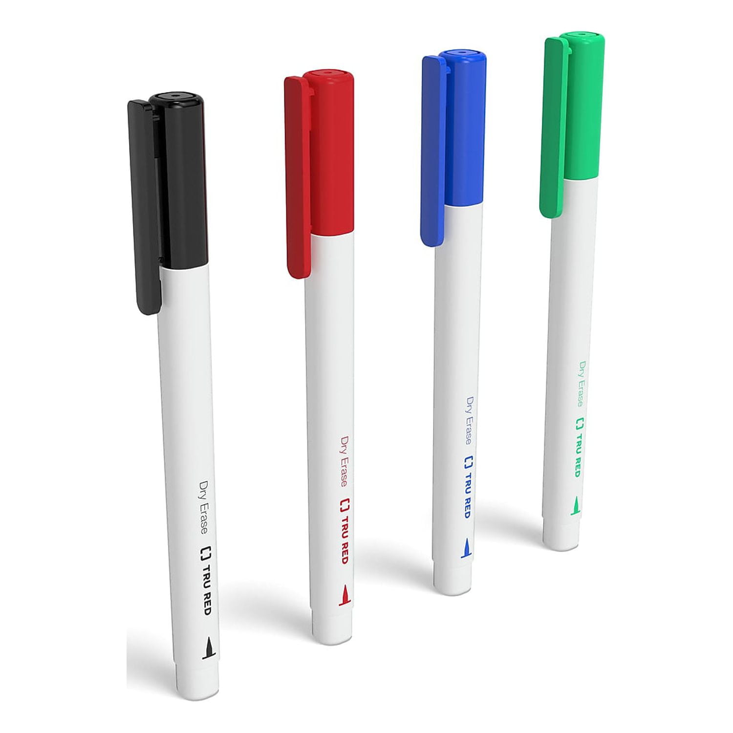 TRU RED Dry Erase Markers Ultra Fine Tip Assorted 12/Carton TR61458 ...