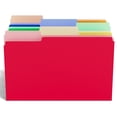 TRU RED Bulk Multiple Colors File Folder 1/3 Cut Letter Size, 100/Box ...