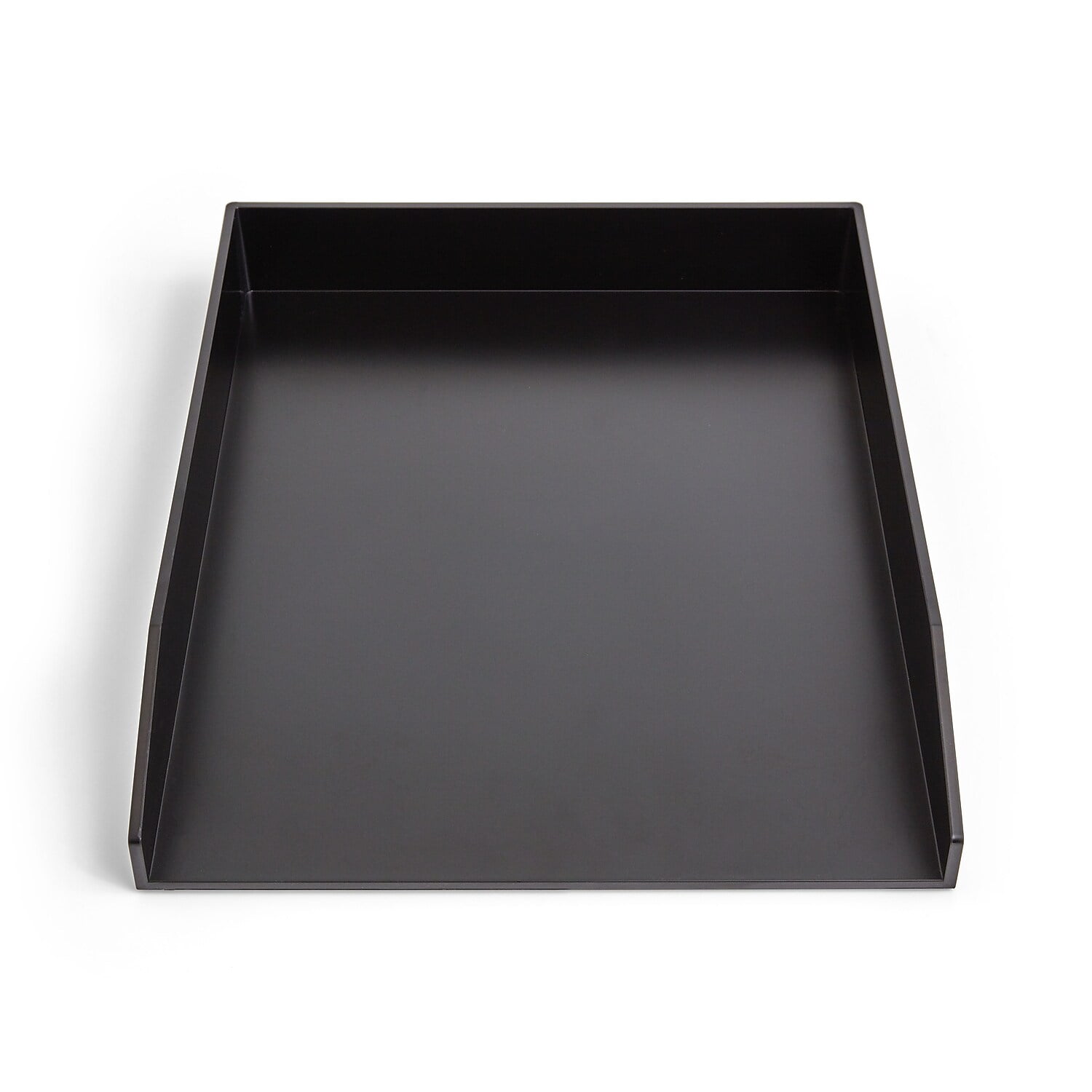 TRU RED Front Load Stackable Plastic Letter Tray Blk TR55253 - Walmart.com