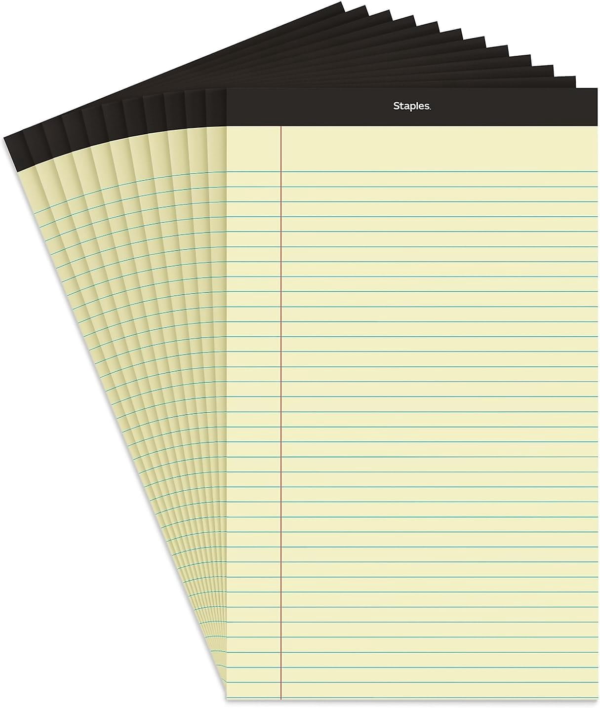 TRU RED Legal Pads, 8.5” x 14”, Wide Ruled, Canary, 12‑PACK - Walmart.com