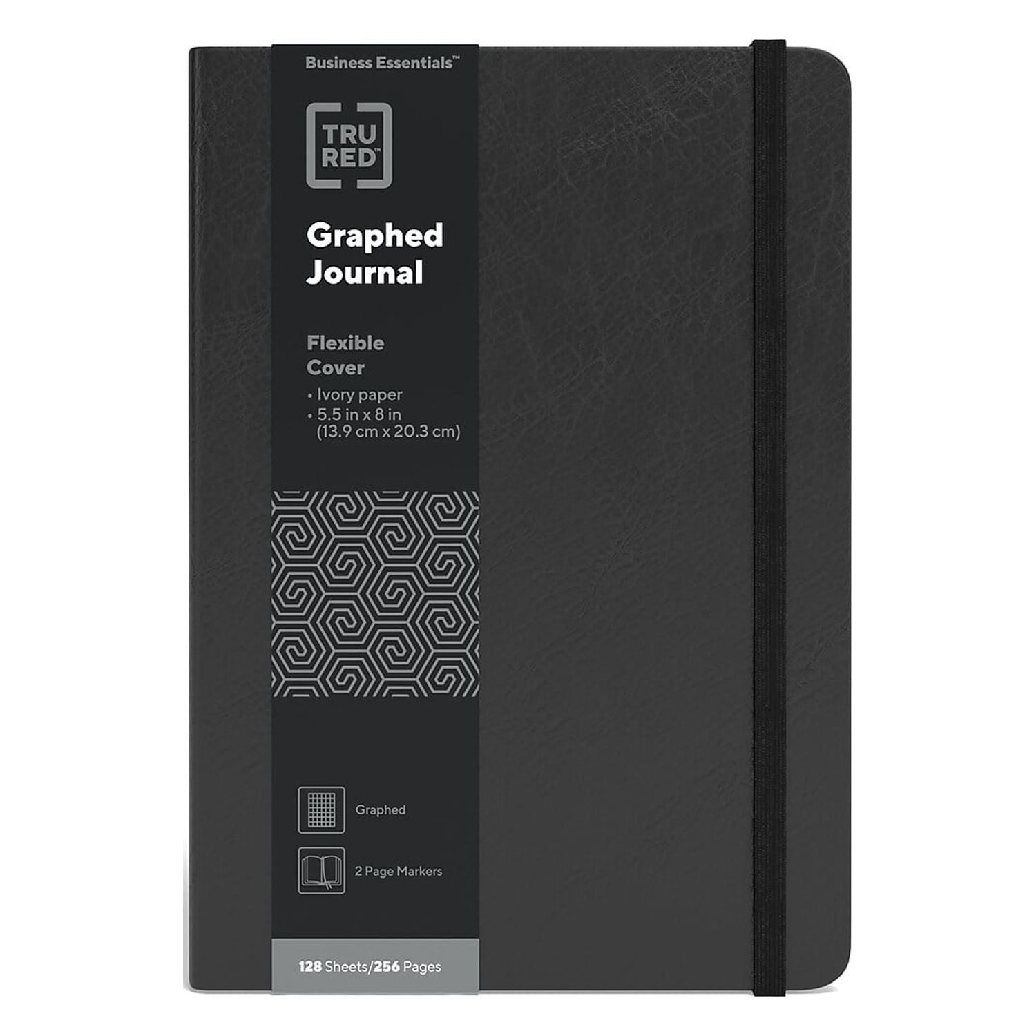 TRU RED Medium Flexible Cover Graph Journal Blk TR54778 - Walmart.com