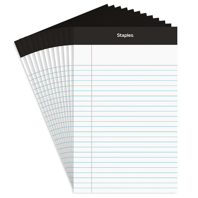 "TRU RED 5"" x 8"" White Notepad, Narrow Ruled, 50 Sheets/Pad, Bulk ...