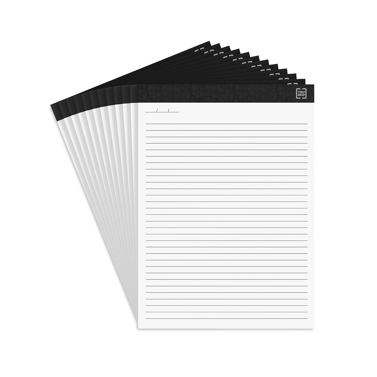 TRU RED Notepads 8.5" x 11.75" Narrow Ruled White 50 Sheets/Pad TR57384 ...