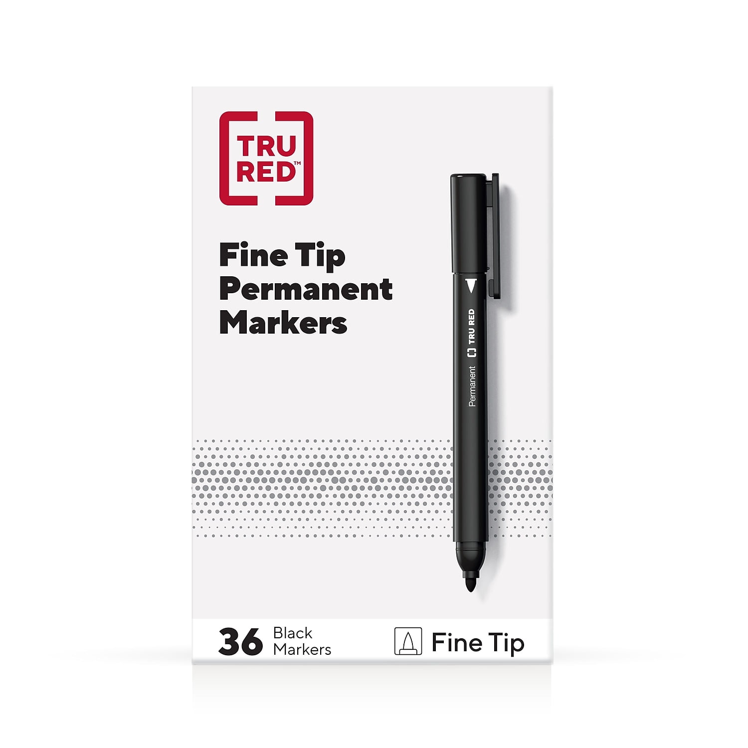 TRU RED Pen Permanent Markers Fine Tip Black 36/Pack TR54545 - Walmart.com