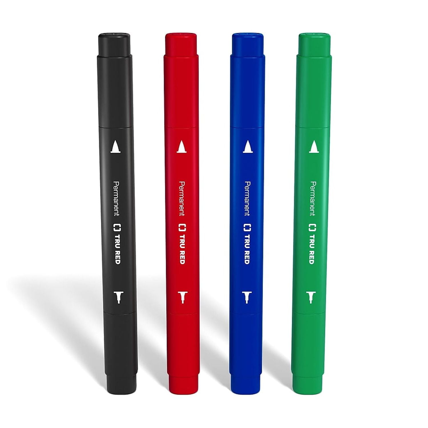 TRU RED Pen Permanent Markers Twin Tip Assorted 12/Carton TR57828VS ...