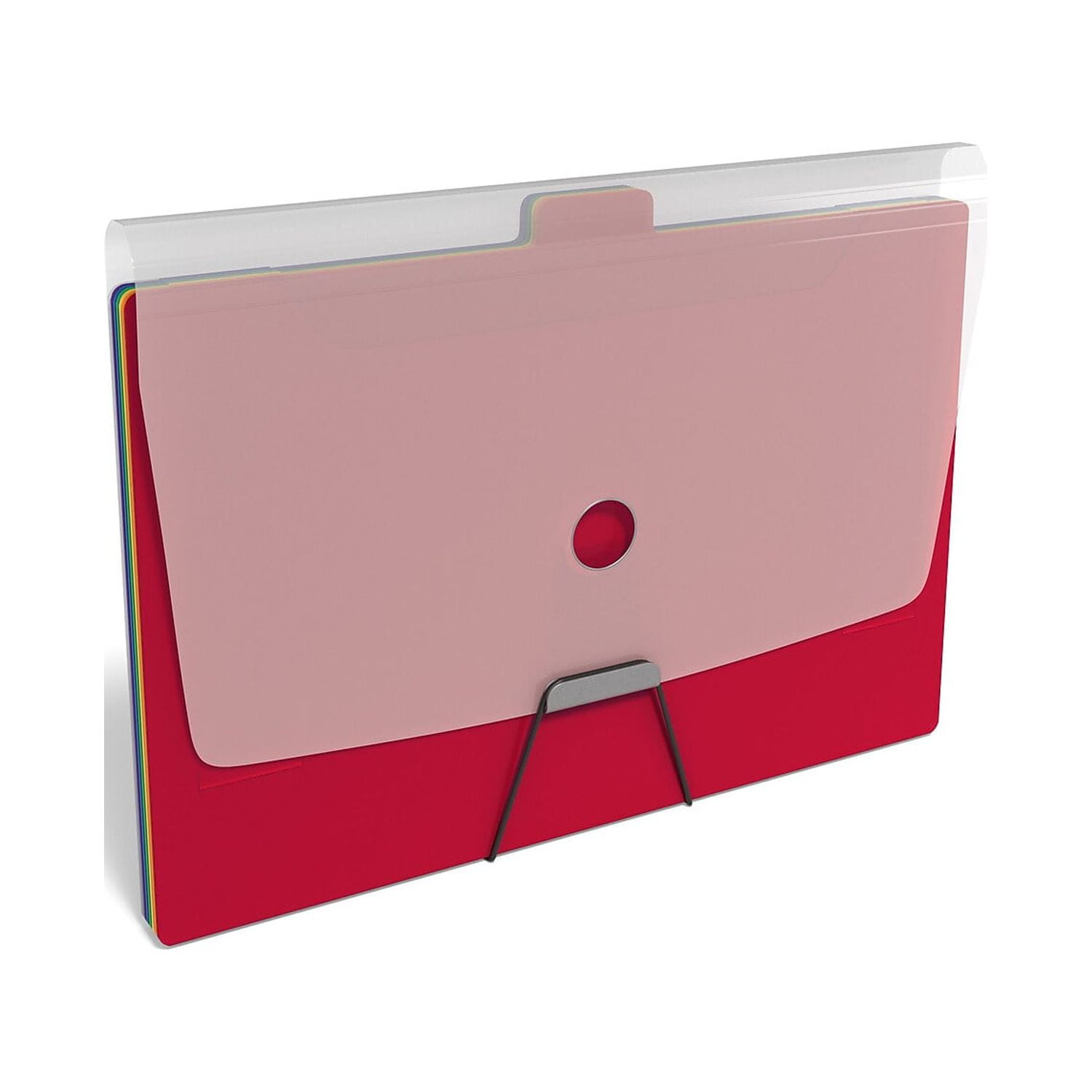 TRU RED Plastic Accordion File 6-Pocket Letter Size Multicolor 3/Pack ...