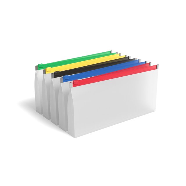 TRU RED Plastic Filing Zip Envelopes with Zipper Closure Check Size ...