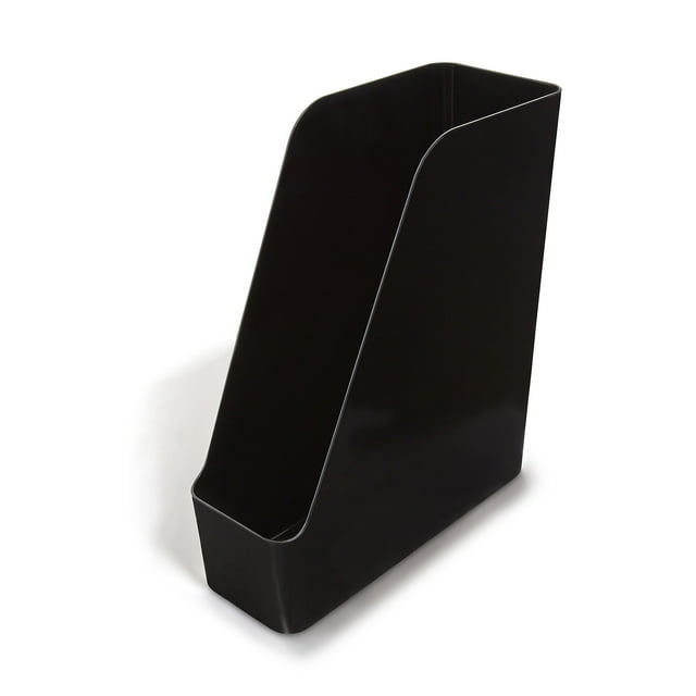 TRU RED Plastic Magazine File Black 4/Carton TR55337VS - Walmart.com