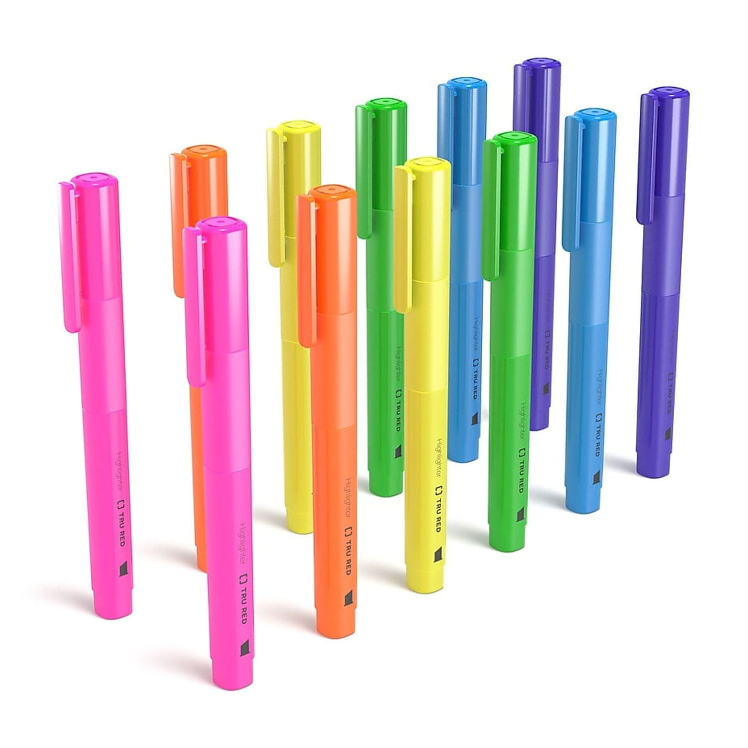 Staples TRU RED Pocket Highlighter with Grip Chisel Tip Assorted 36 ...