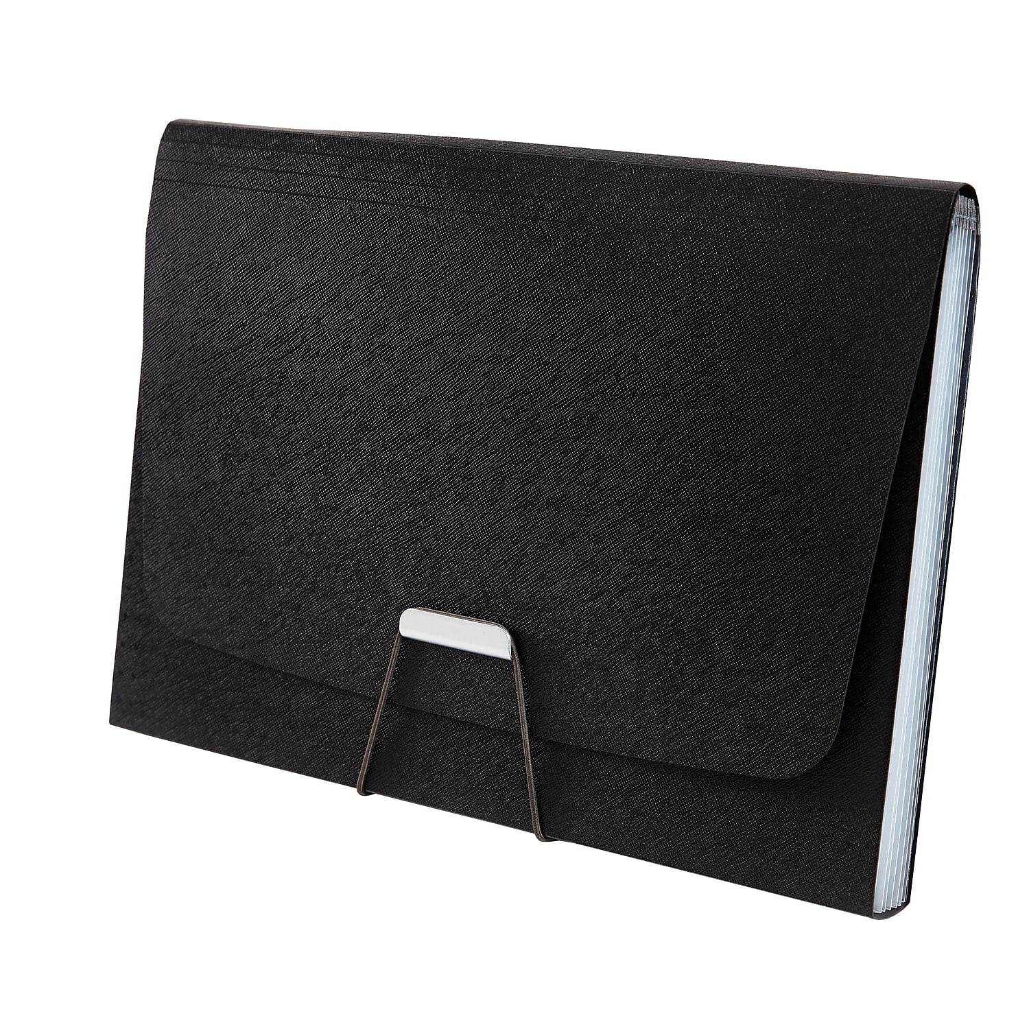 TRU RED Reinforced Plastic Accordion File 7-Pocket Letter Size Black 3 ...