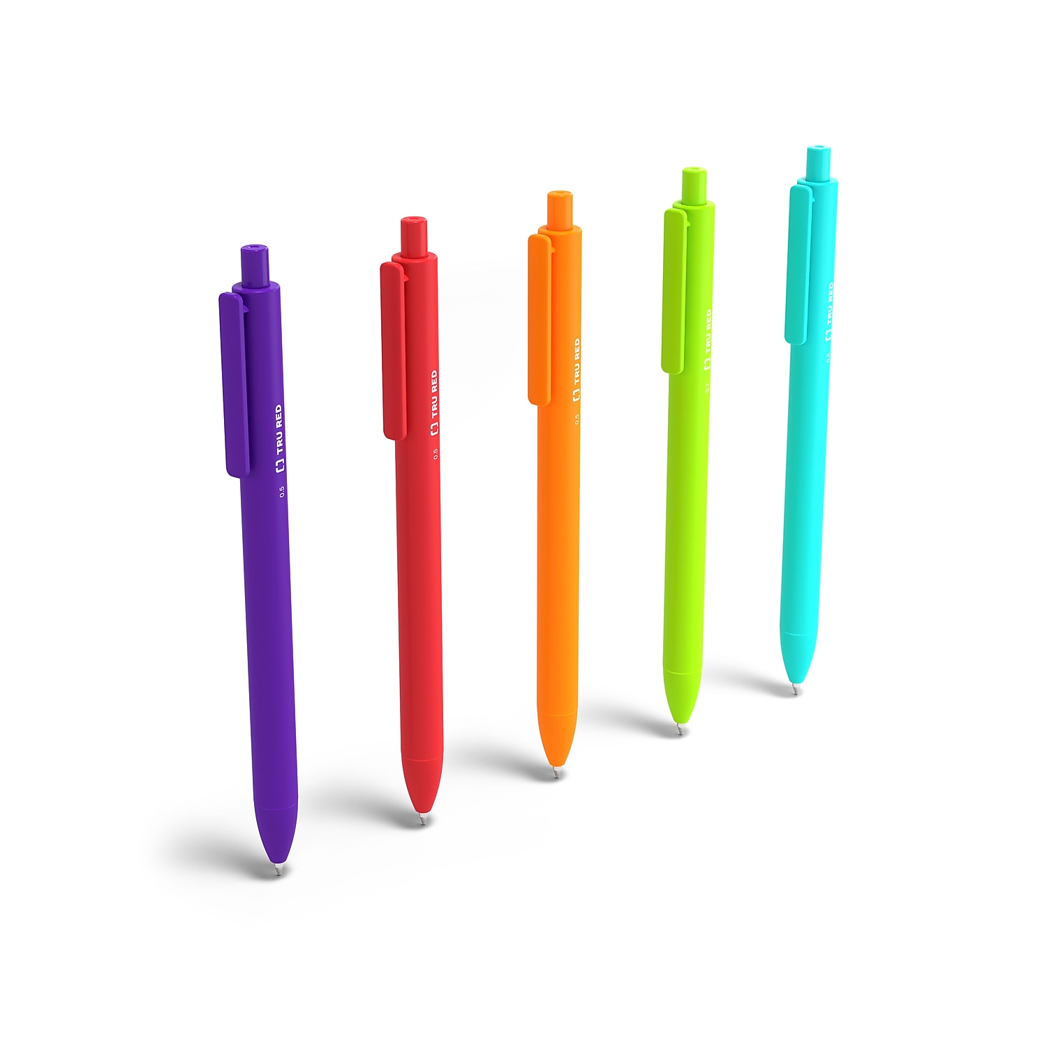 TRU RED Retractable Quick Dry Gel Pens Fine Point 0.5mm Assorted 15 ...