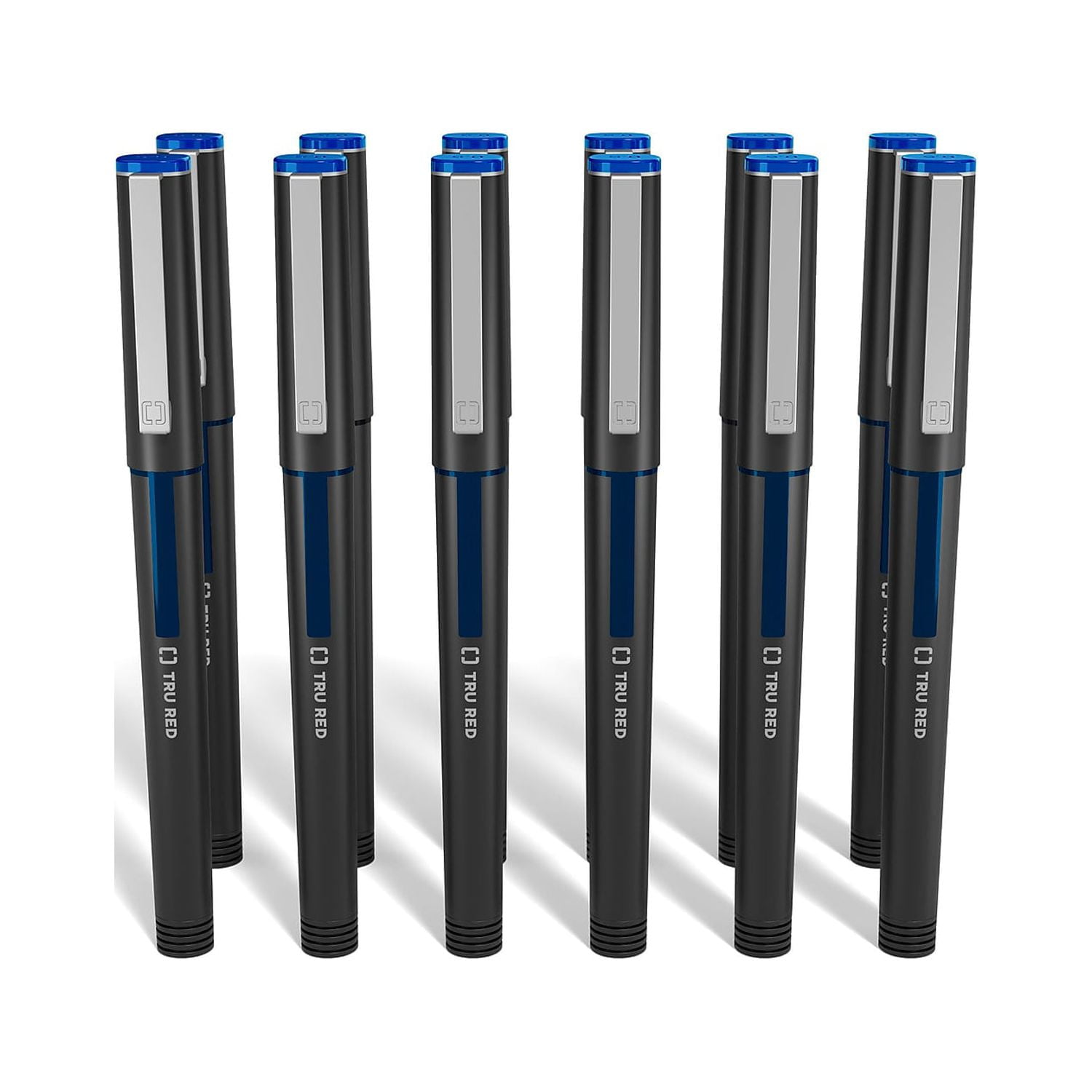 TRU RED Rollerball Pens Conical Tip Blue 24/Carton TR57322VS - Walmart.com