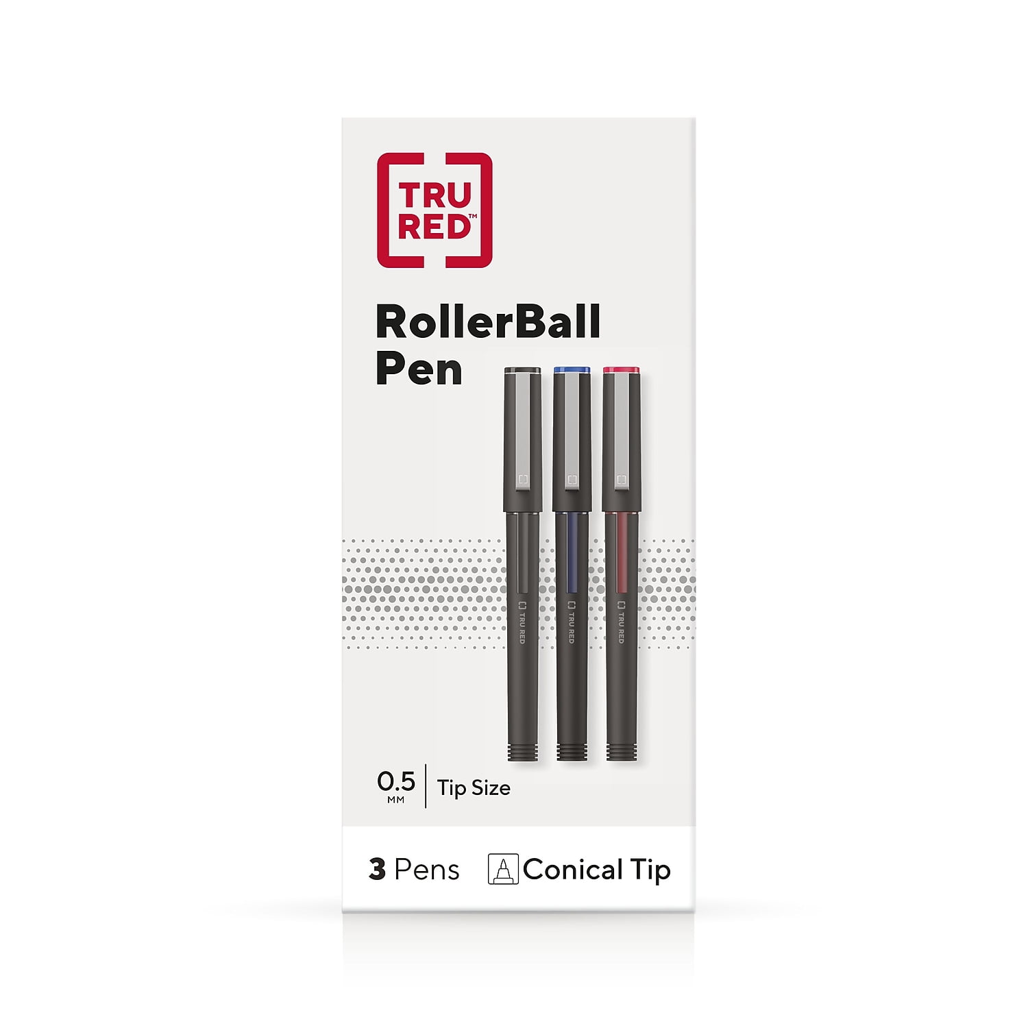 TRU RED Rollerball Pens Fine Point Assorted Colors 3/Pack (TR58251 ...