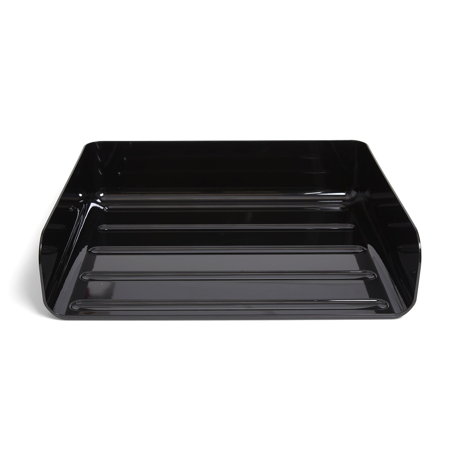 Staples TRU RED Side Load Stackable Plastic Letter Tray Blk TR55327 ...