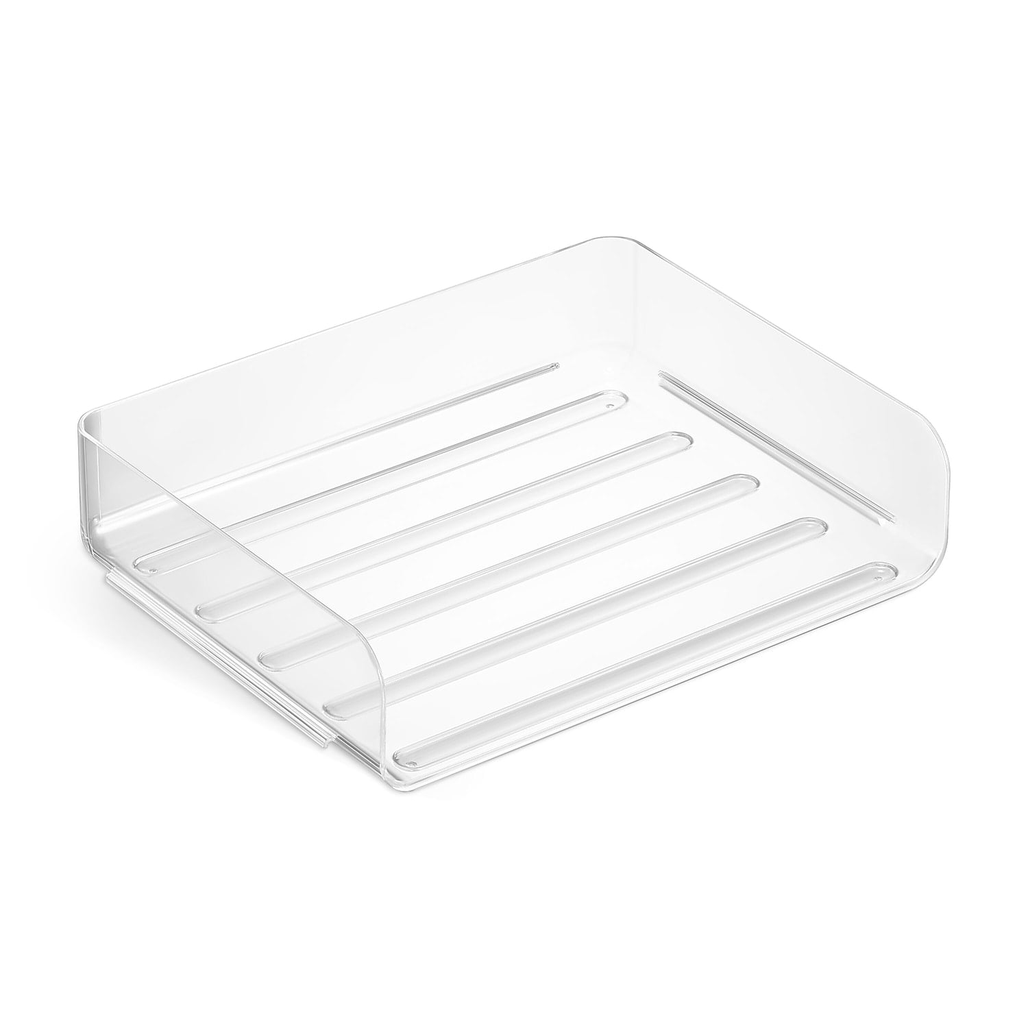 Staples TRU RED Side Load Stackable Plastic Letter Tray Clear(TR62288 ...