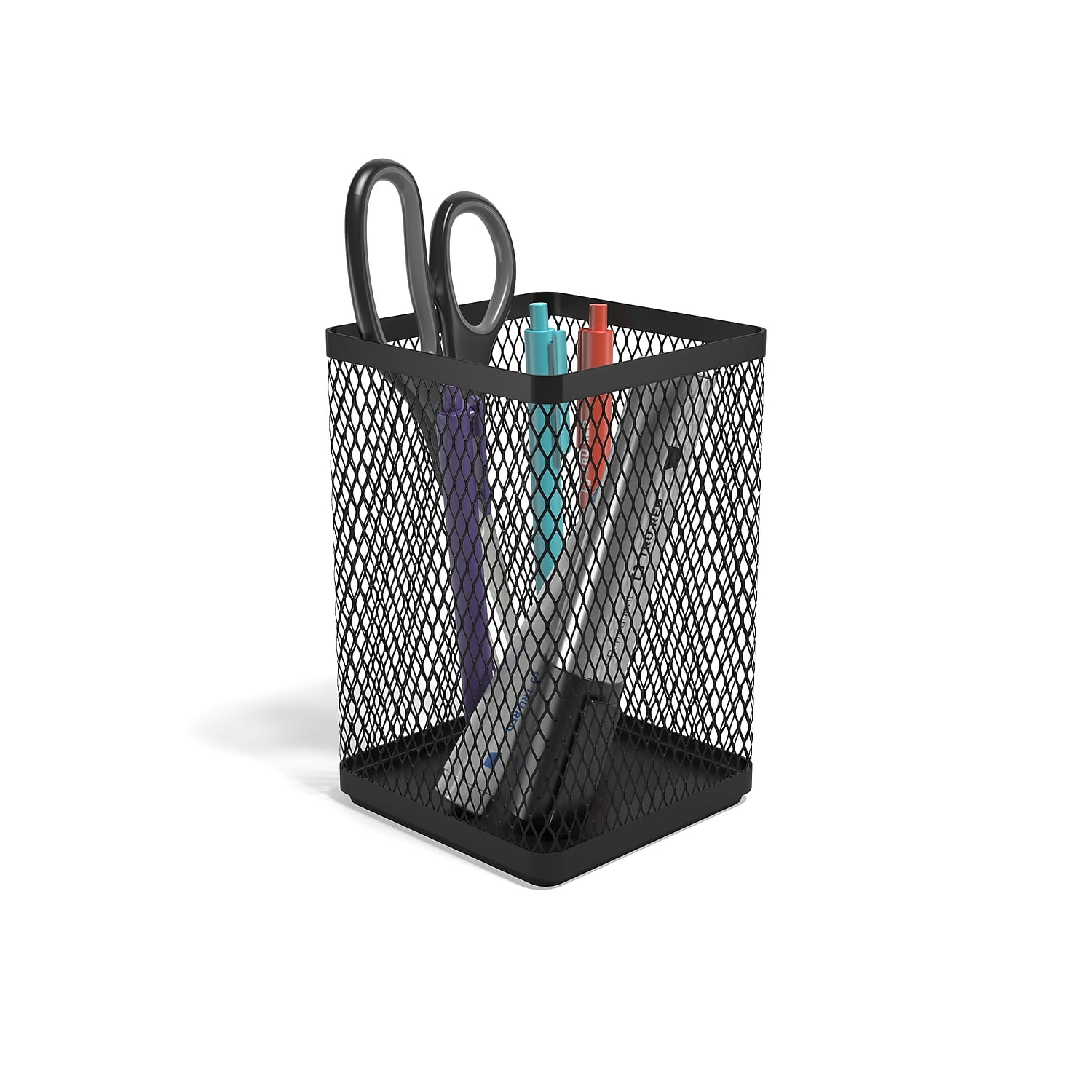 TRU RED Stackable Wire Mesh Jumbo Pencil Holder Matte Black 3/Pack ...
