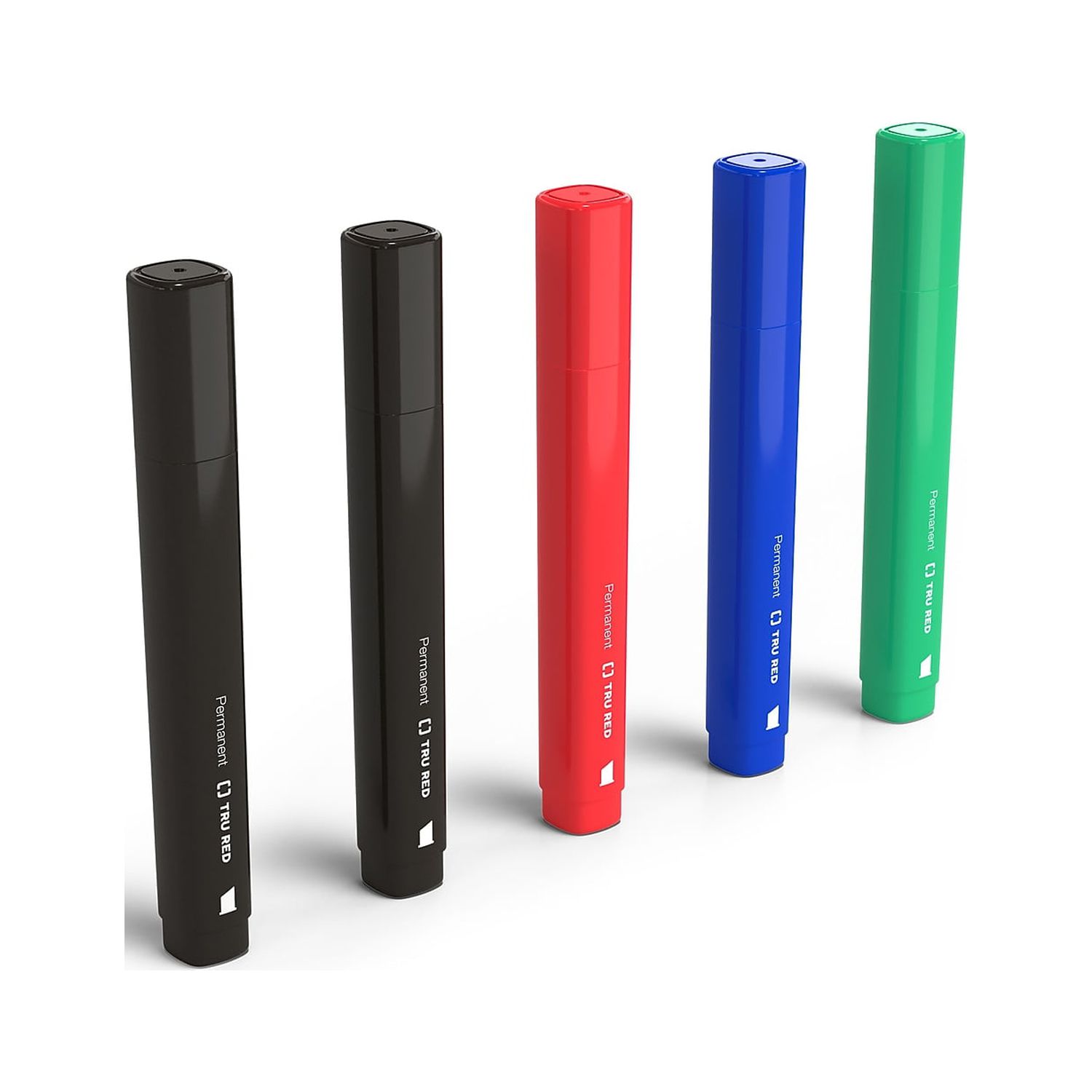 TRU RED Tank Permanent Markers Chisel Tip Assorted 15/Carton TR54526 ...