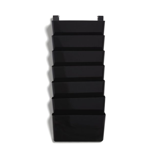 TRU RED Unbreakable 7-Pocket Plastic Letter Wall File Black (TR55348 ...