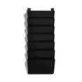 TRU RED Hanging Folder Black Plastic Wall File Organizer with 7 Pockets ...