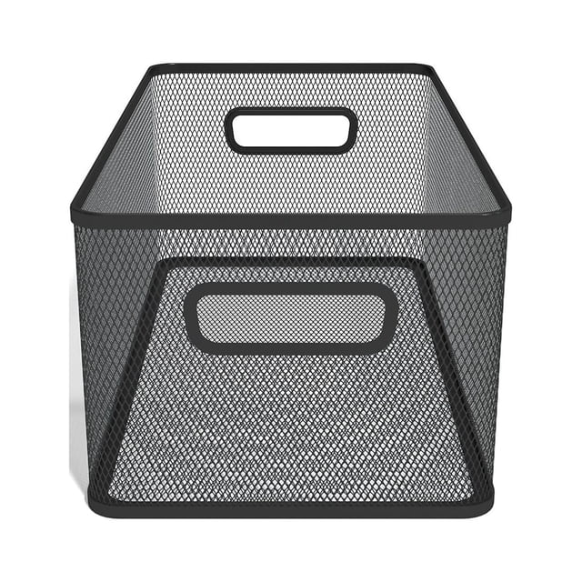 TRU RED Wire Mesh Storage Box Matte Black 2/Pack TR57548-CCVS - Walmart.com