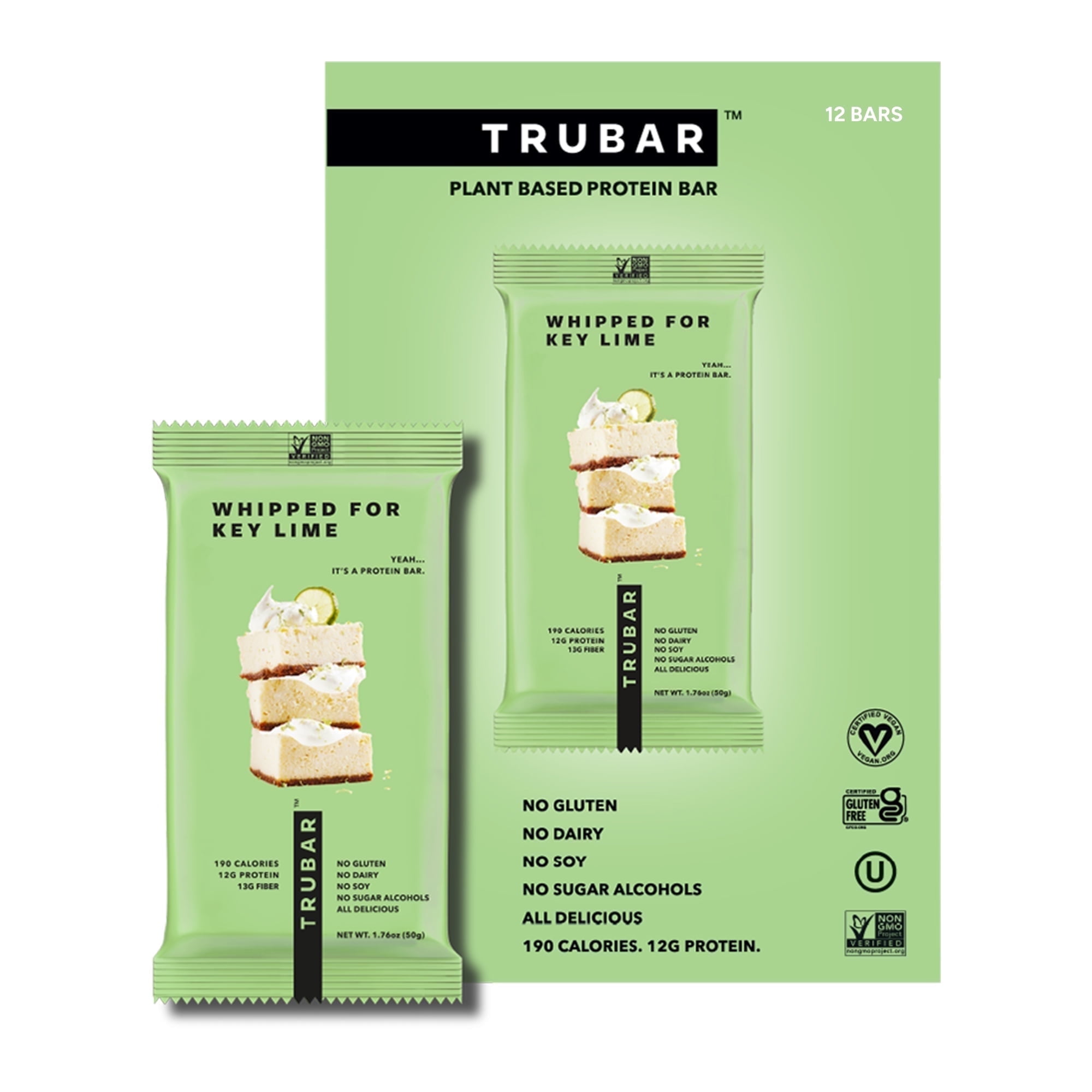 TRUBAR Protein Bar, Whipped for Key Lime, Plant Based Protein, Vegan ...