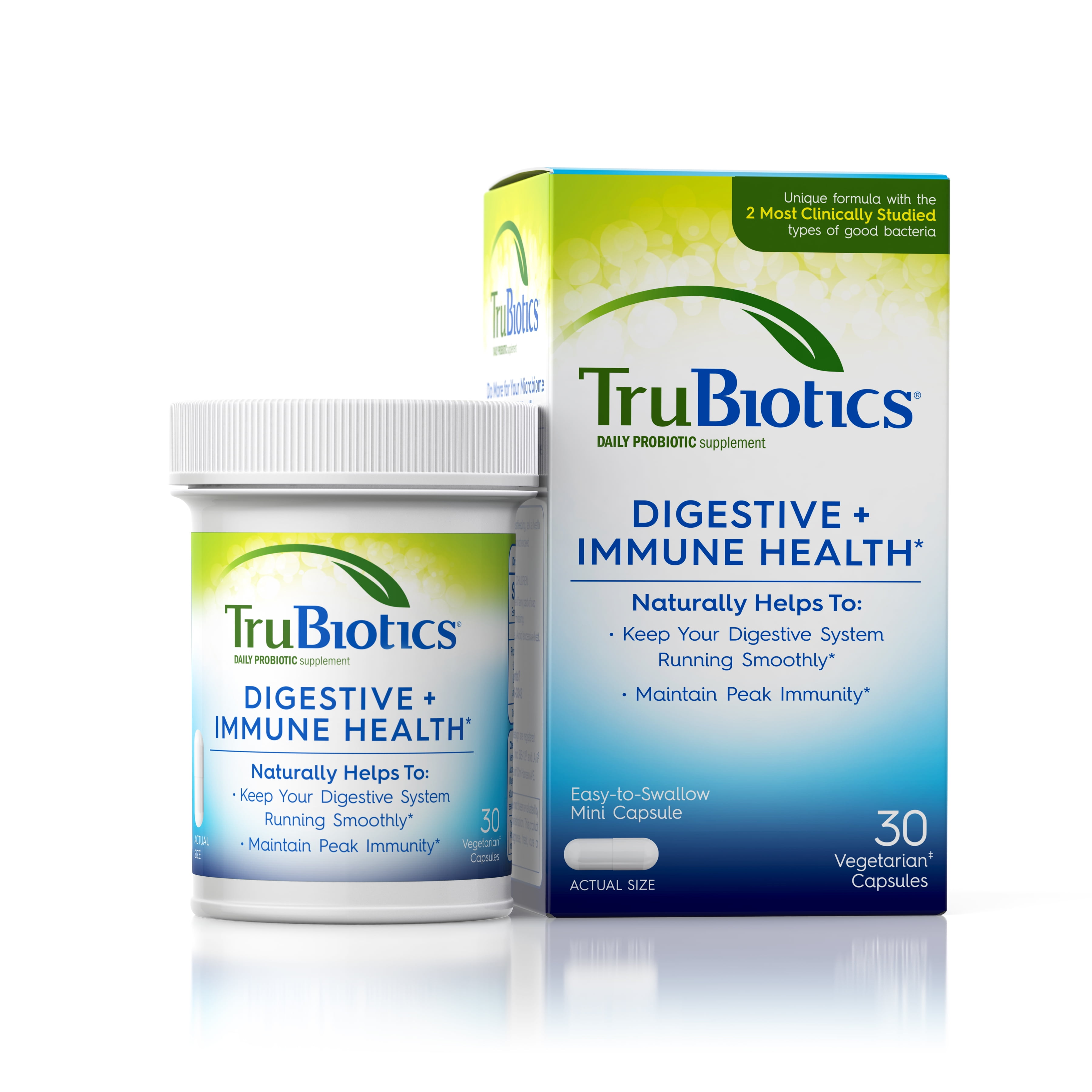 TRUBIOTICS, 30 Capsules Daily Probiotic Supplement for Men and Women ...