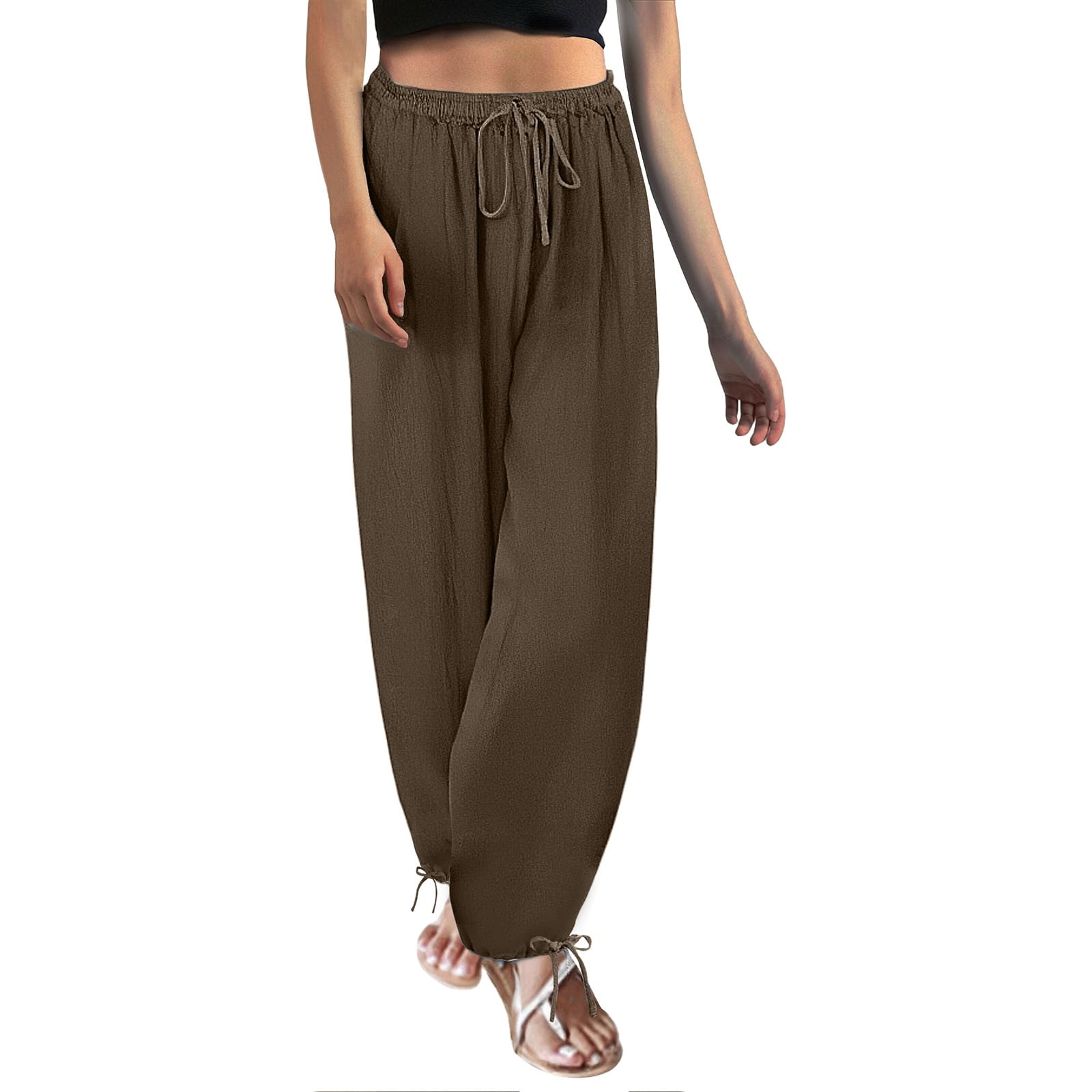TRUBKH Linen Pants Work Pants Slacks for Women Yoga Pants Women Boho ...